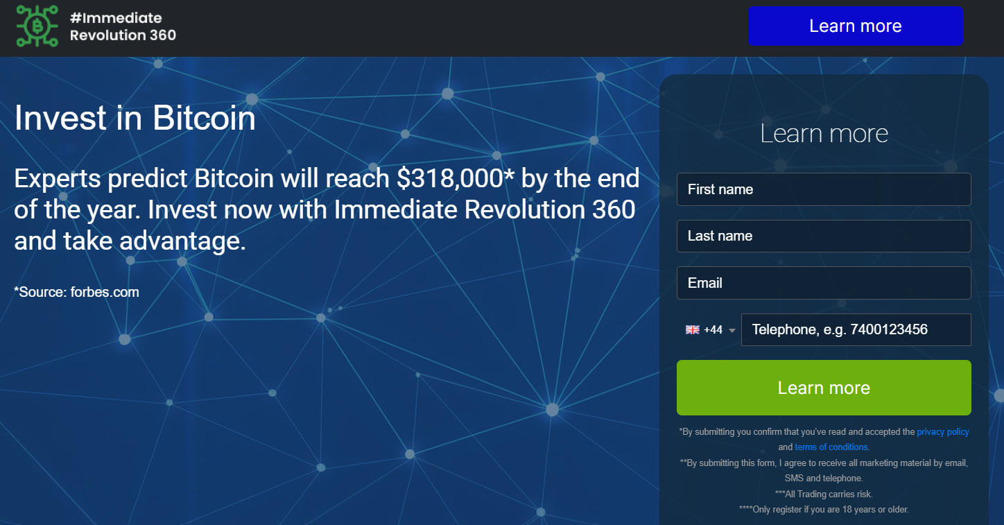 Immediate Revolution 360 Review - Is It a Safe Trading Platform?